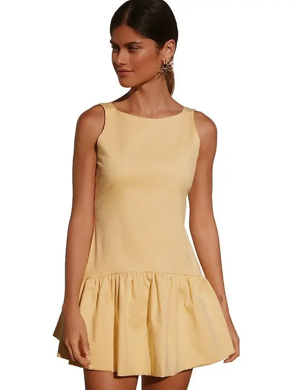 Peixoto Addison Drop-waist Mini Dress - Honey