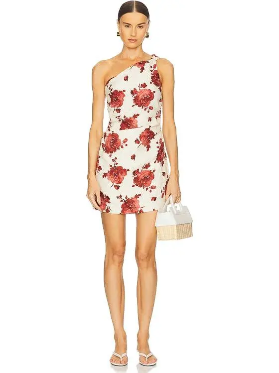 Faithfull The Brand Marga Mini Dress - Cecile Floral & Garnet