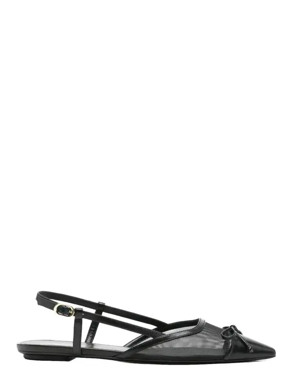 STUART WEITZMAN Mesh-panel Ballerinas - Black