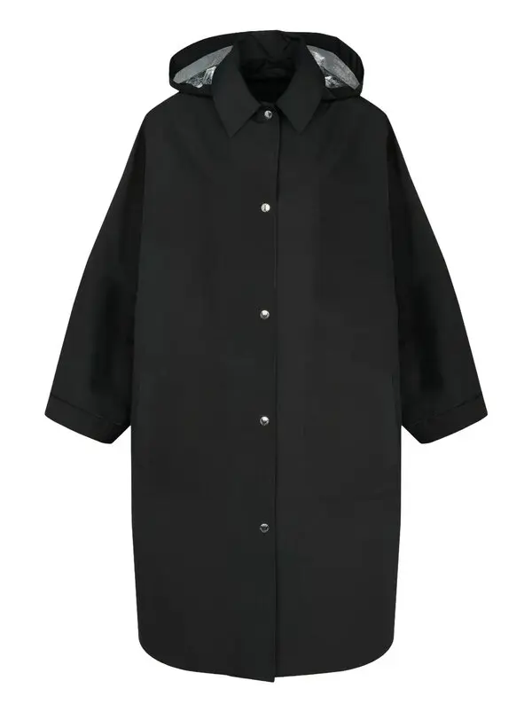 YVES SALOMON Hooded Raincoat - Black
