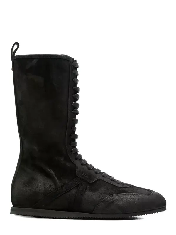 ANN DEMEULEMEESTER Suede Boots - Black