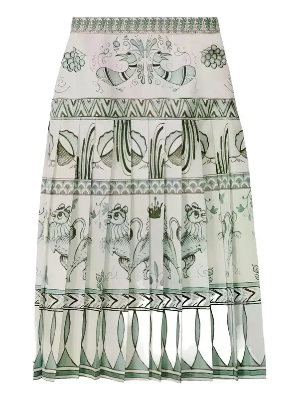 Fabiana Filippi Printed Midi Skirt - White