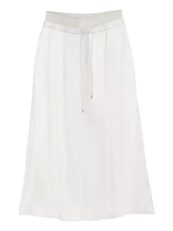 Lorena Antoniazzi Drawstring Midi Skirt - White