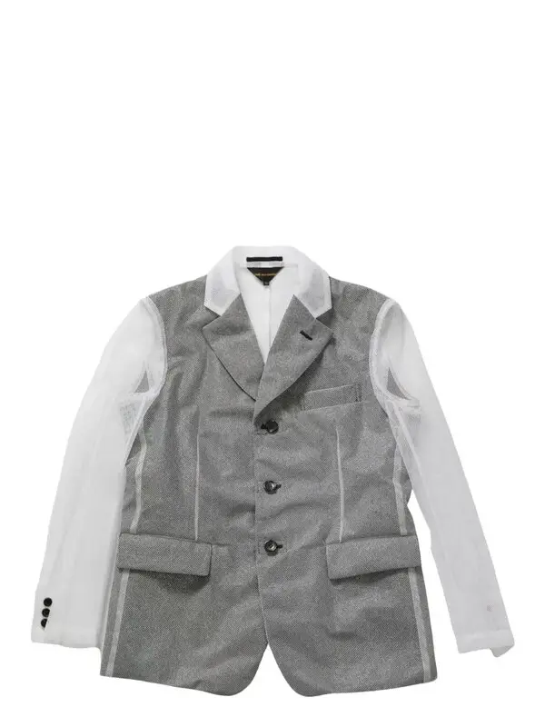 Comme Des Garçons Transparent-paneling Blazer - Black