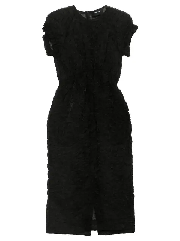 Simone Rocha Textured Midi Dress - Black