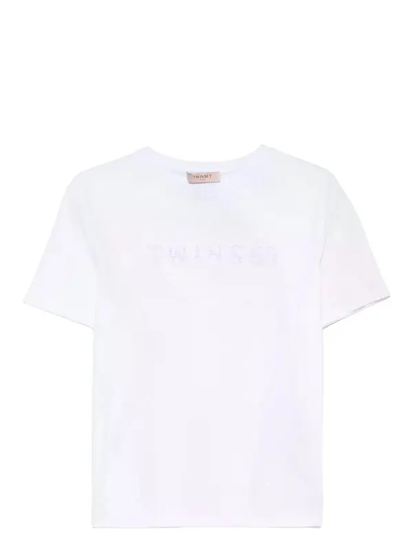 TWINSET Logo-embroidered T-shirt - White