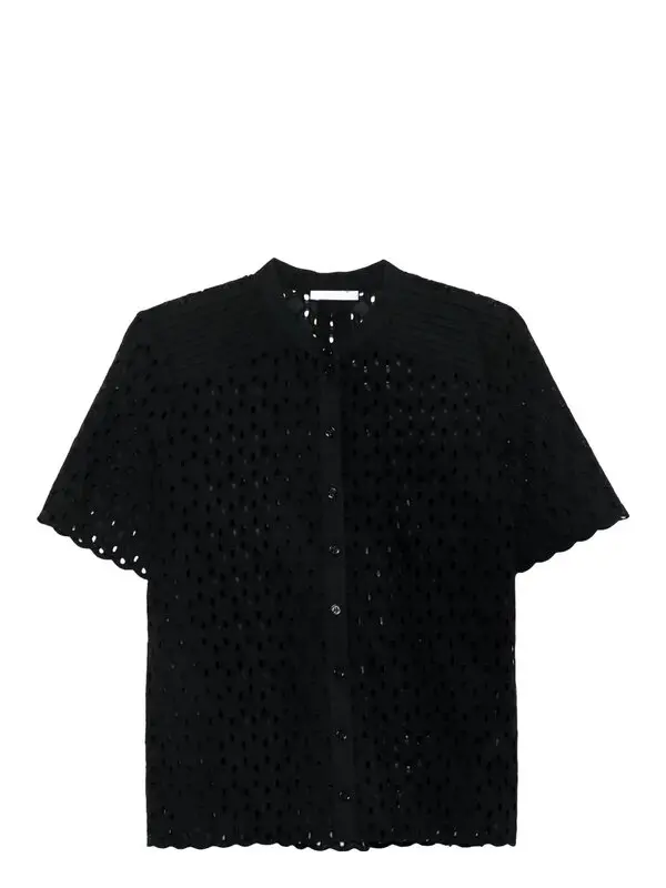 Patrizia Pepe Embroidered Shirt - Black
