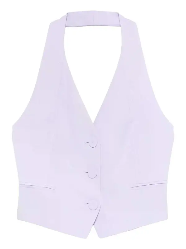 Patrizia Pepe Halterneck Waistcoat - Purple