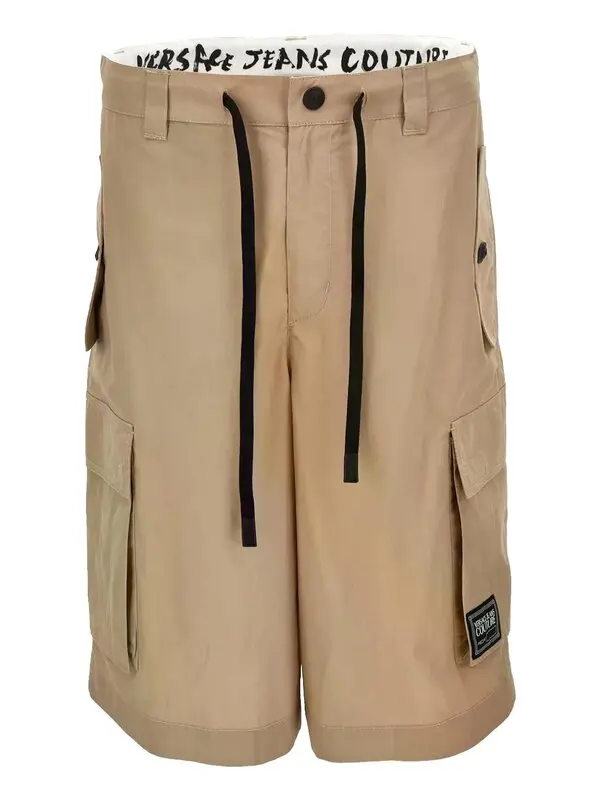 Versace Appliqué Cargo Shorts - Neutrals