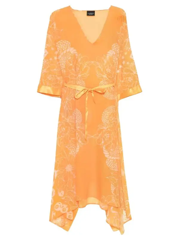 John Richmond Printed Beach Dress - Orange