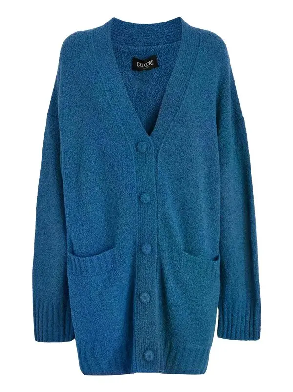 DEL CORE V-neck Cardigan - Blue