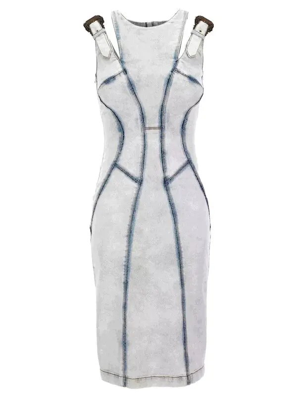 Versace Buckled Dress - Blue