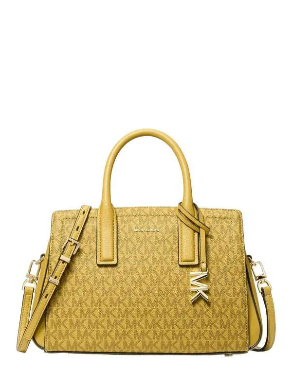 Michael Kors Laila Small Signature Logo Satchel - Green