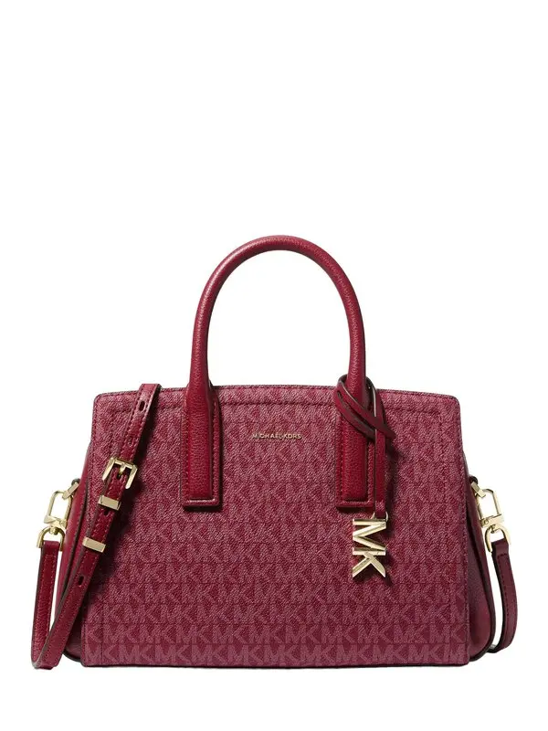 Michael Kors Laila Small Signature Logo Satchel - Red