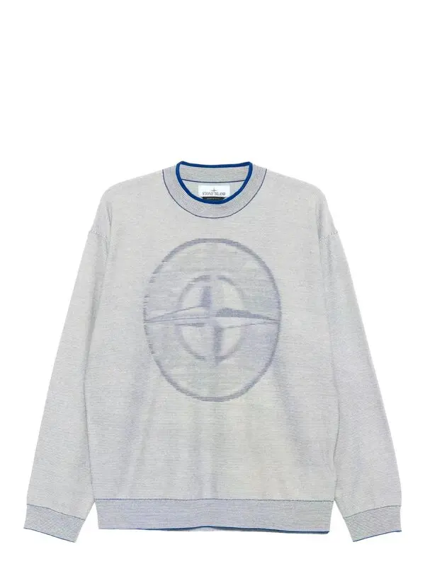Stone Island Compass-motif Sweater - Blue