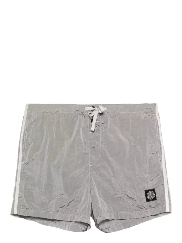Stone Island Logo-patch Swim Shorts - Grey