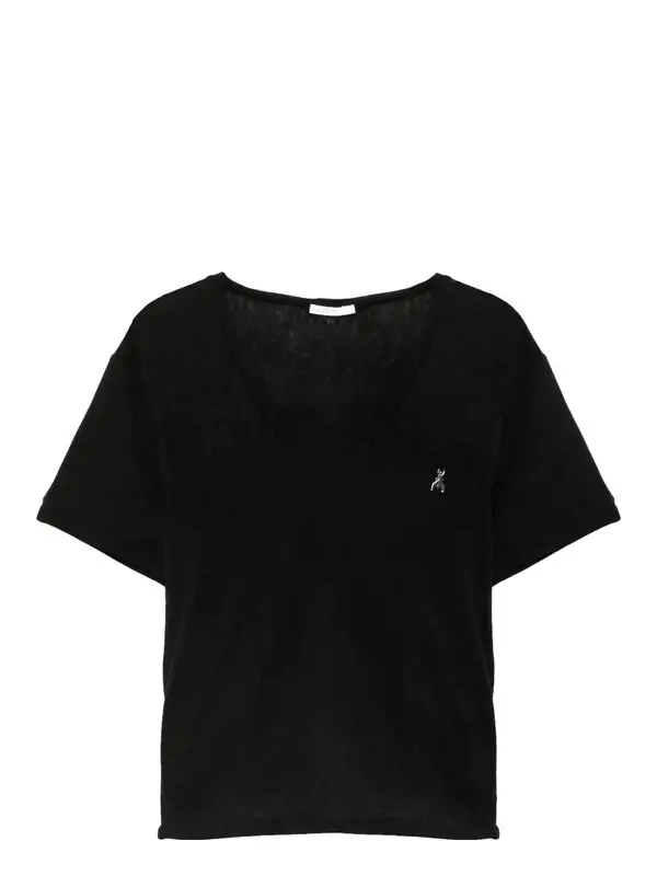 Patrizia Pepe V-neck T-shirt - Black