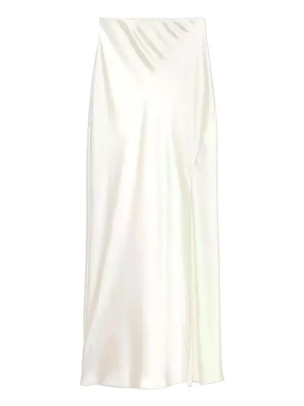 Patrizia Pepe Satined Maxi Skirt - White