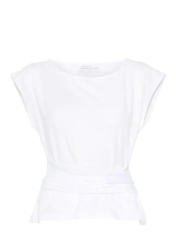 Patrizia Pepe Tied T-shirt - White