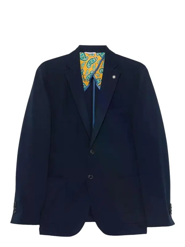 MANUEL RITZ Single-breasted Blazer - Blue