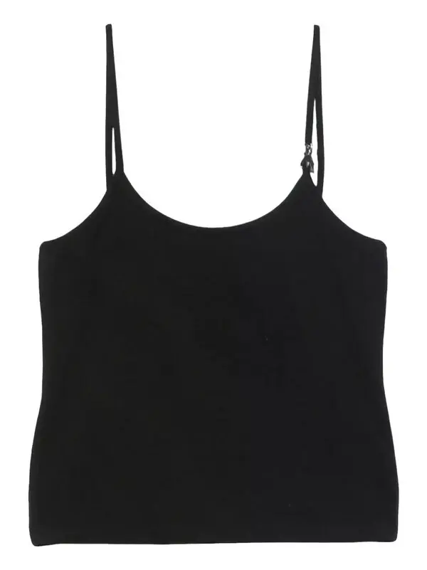 Patrizia Pepe Logo-plaque Tank Top - Black