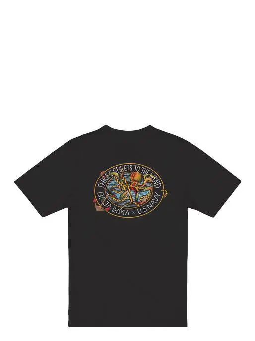 BAJA LLAMA Sailor Stories Octopus Primo Graphic Tee - Black