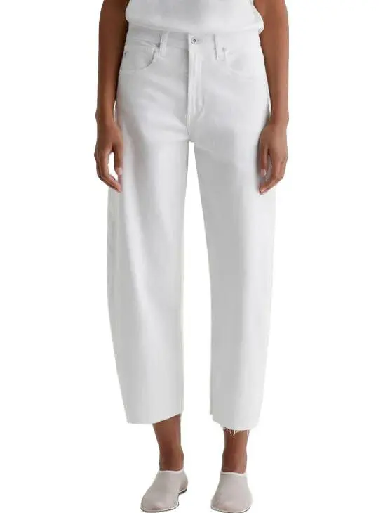 Ag Hattie High-rise Barrel Leg Jeans - Gallery White