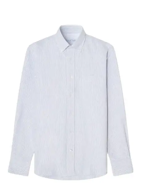 Robert Talbott Harrison Button Down Oxford Shirt - Blue Stripe