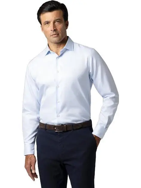 Robert Talbott Reynolds Double Twill Contemporary Fit Shirt - Light Blue