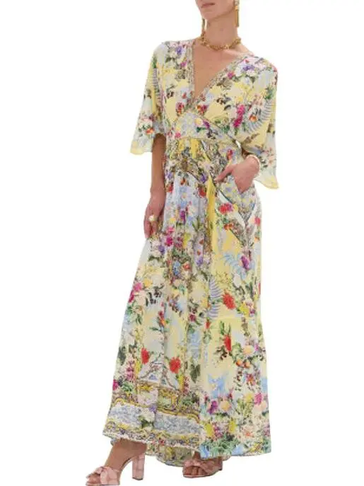 Camilla Waisted Maxi Dress - Flor Fantastica