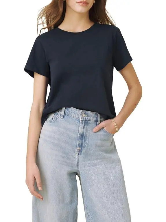 Splendid Louisa Short Sleeve T-shirt - Navy Blue