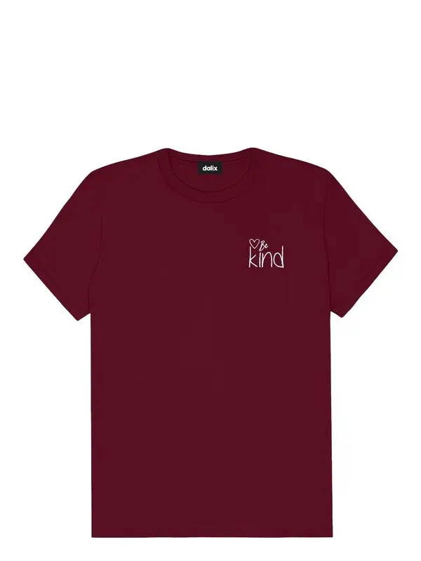 DALIX Relaxed Fit Tee - Maroon