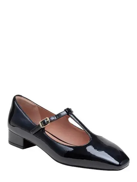 Linea Paolo Marcel T-strap Pump - Black