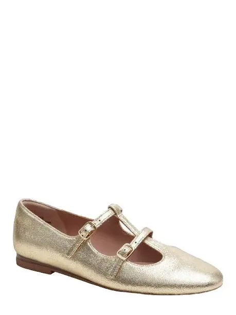 Linea Paolo Matilda Mary Jane Flat - Gold