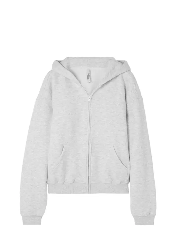 SKIMS Classic Zip Up Relaxed Fit Hoodie - Gray