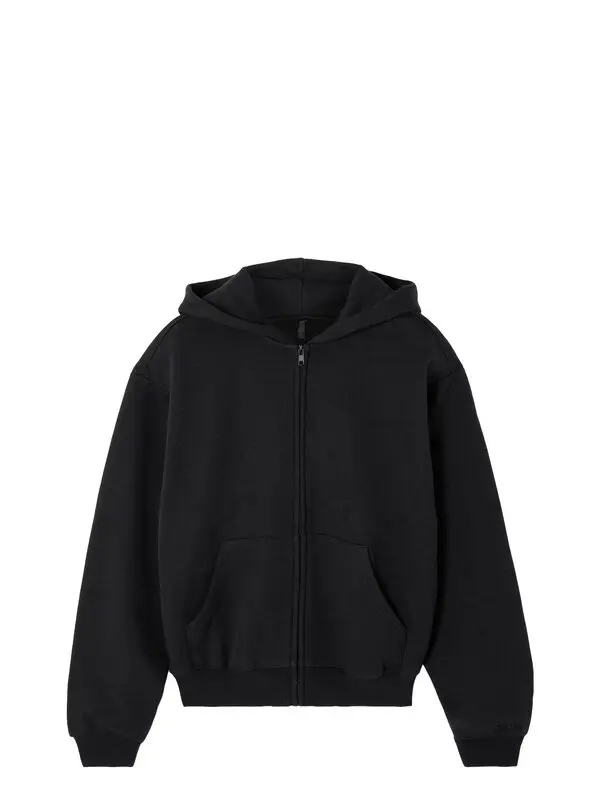 SKIMS Classic Zip Up Hoodie - Black