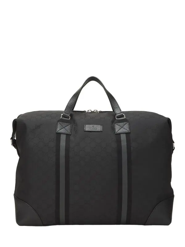 Gucci Gg Nylon Weekender - Black