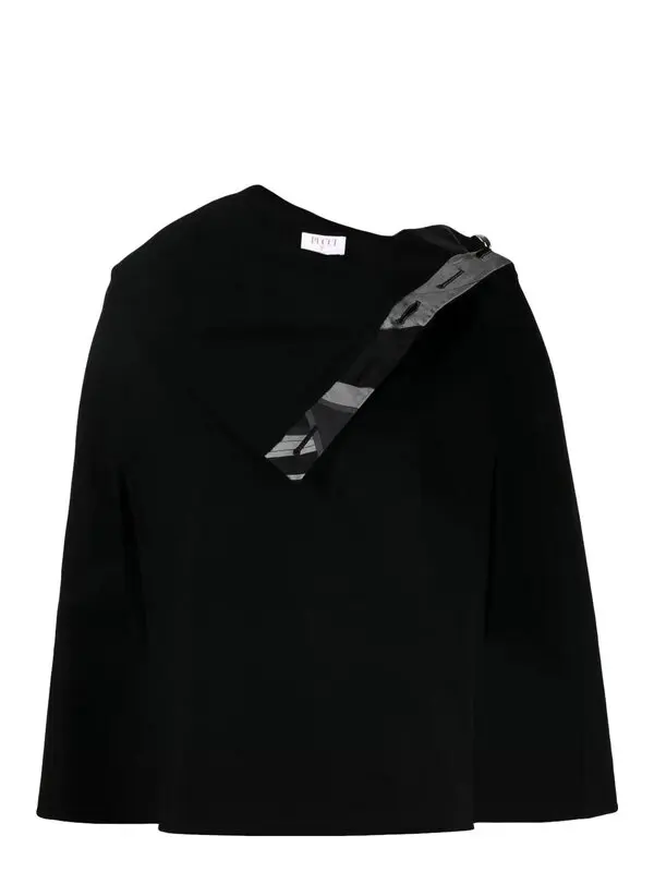 Emilio Pucci Knitted Poncho - Black
