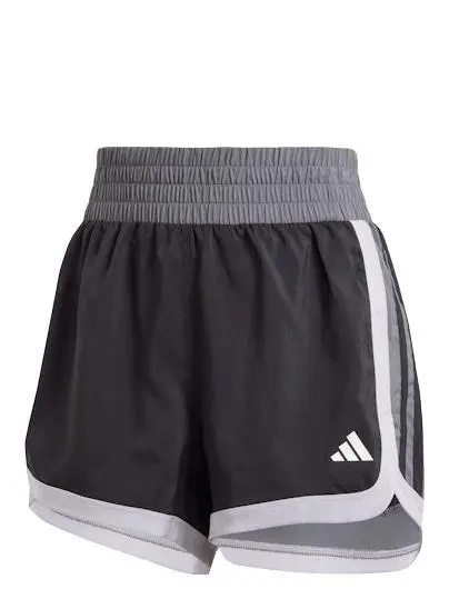 Adidas Pacer Woven High-rise Shorts - Black