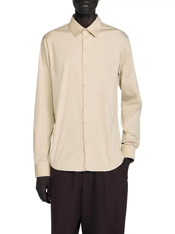 Sandro Plain Shirt - Beige