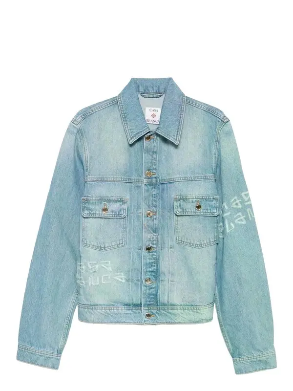 Casablanca Graffiti Denim Jacket - Blue