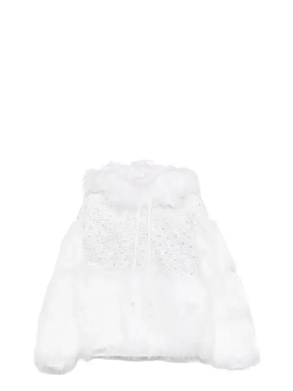LOULOU Faux-fur Hoodie - White