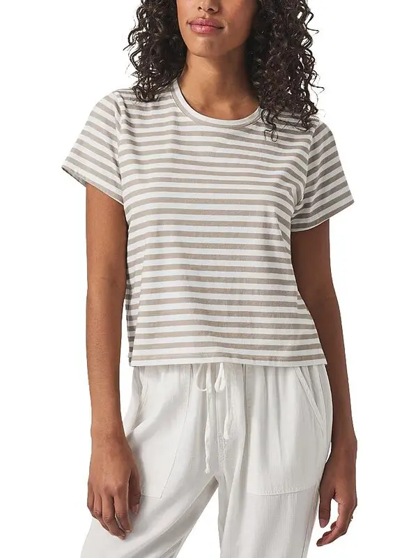Splendid Louisa Stripe Tee - Fawn Stripe