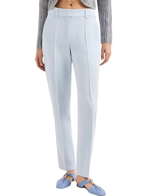 Emporio Armani Cady Crepe Tapered Pants - Zen Blue