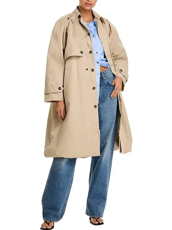 Rokh Balloon Trench Coat - Beige