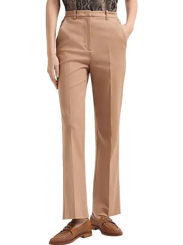 Emporio Armani Stretch Flare Leg Trousers - Camel