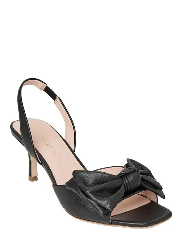 Jack Rogers Eloise Bow Slingback Sandals - Black