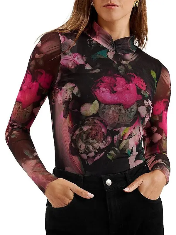 Ted Baker London Lisanna Mesh Top - Black