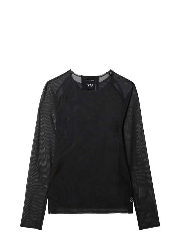 ADIDAS ORIGINALS Y-3 Layered Stretch Recycled-mesh Shirt - Black