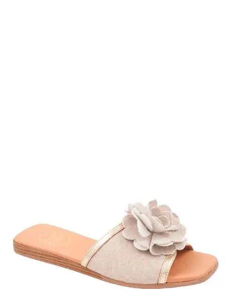 Andre Assous Kiky Slide Sandal - Natural/ Platino